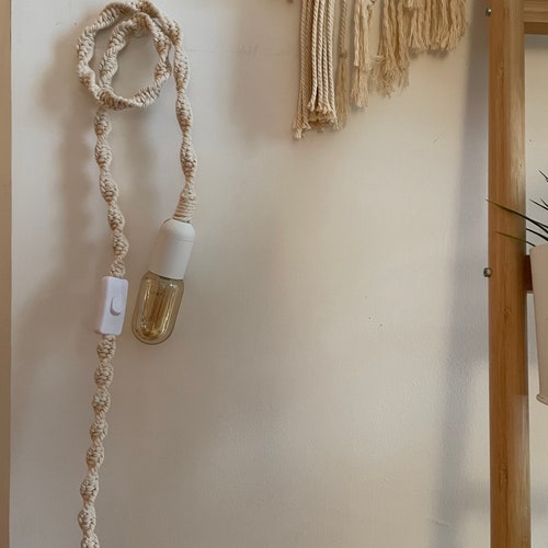 15 Ft. Macrame Hanging Rope Light - Etsy