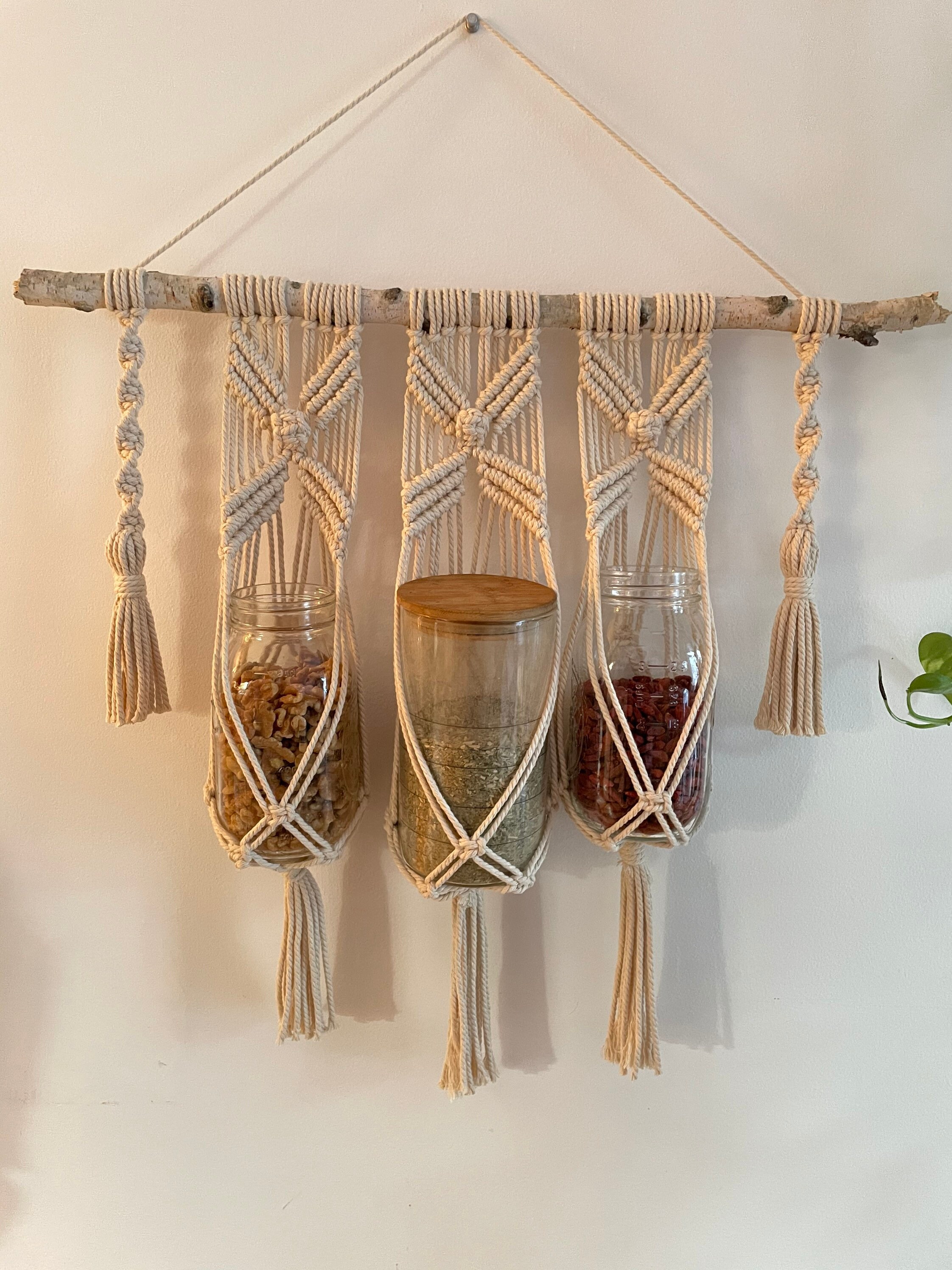 Multi-use Macrame Hanger - Etsy
