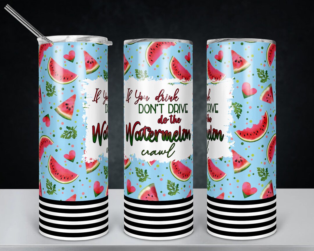 Watermelon Crawl Summer Tumbler Design - Digital Download - Etsy