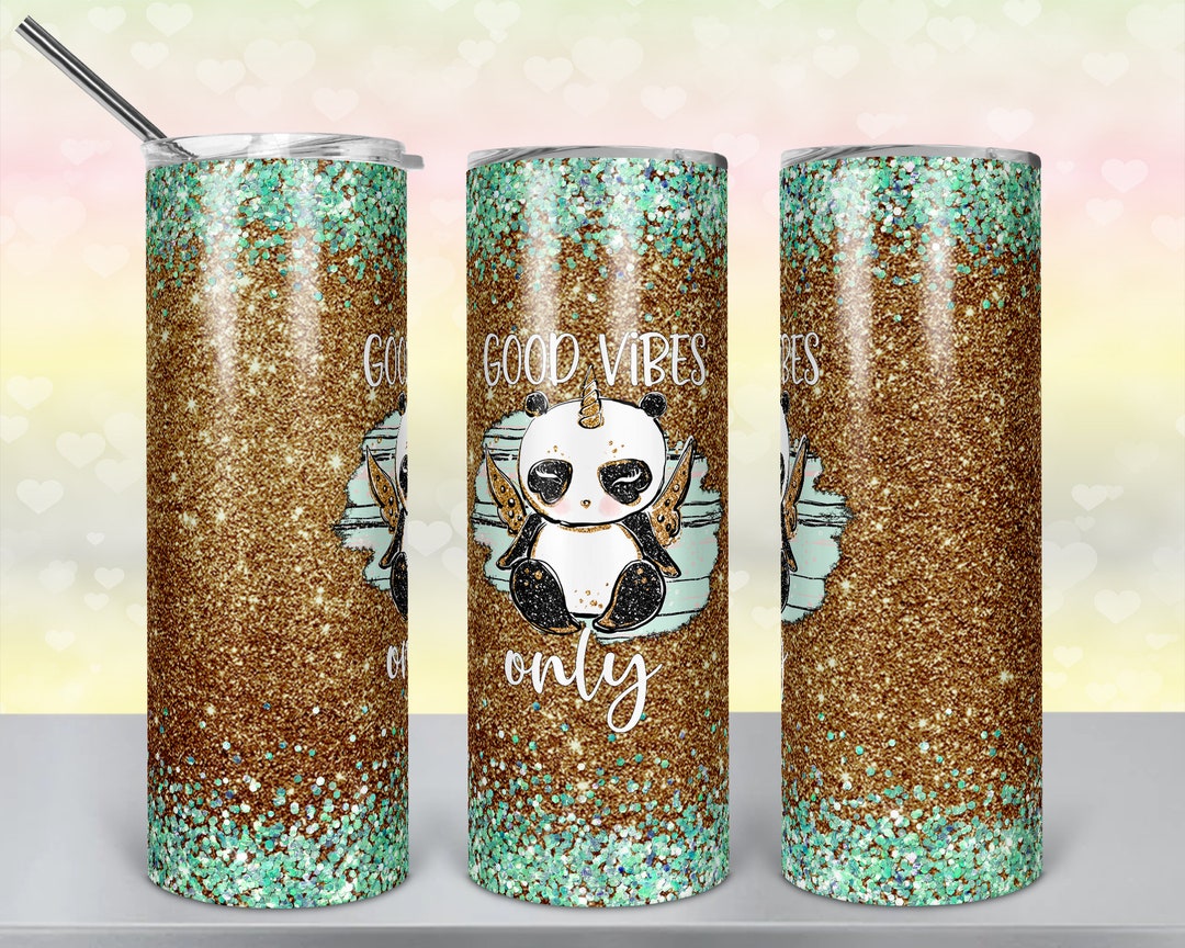 Good Vibes Only - Panda Tumbler Design - Digital Download - Etsy