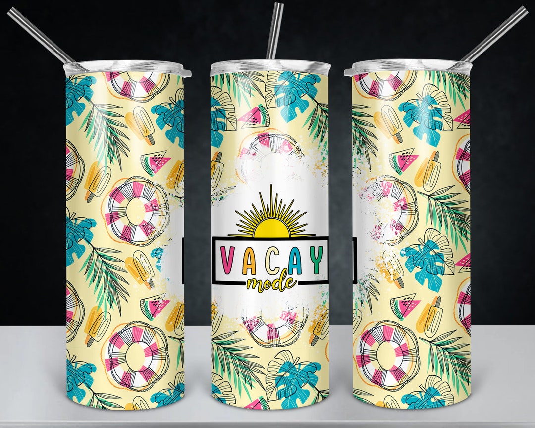 Vacay Mode - Vacation - Summer Tumbler Design - Digital Download - Etsy