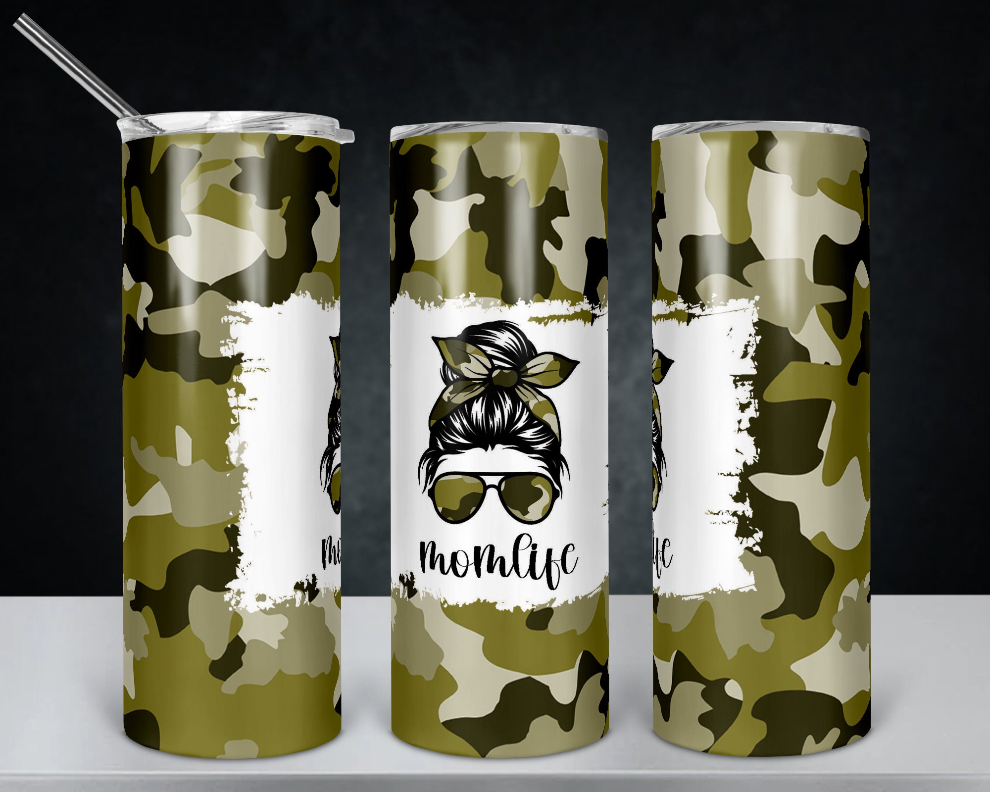 Camo Mom Life Tumbler Design - Digitaler Download - Etsy.de