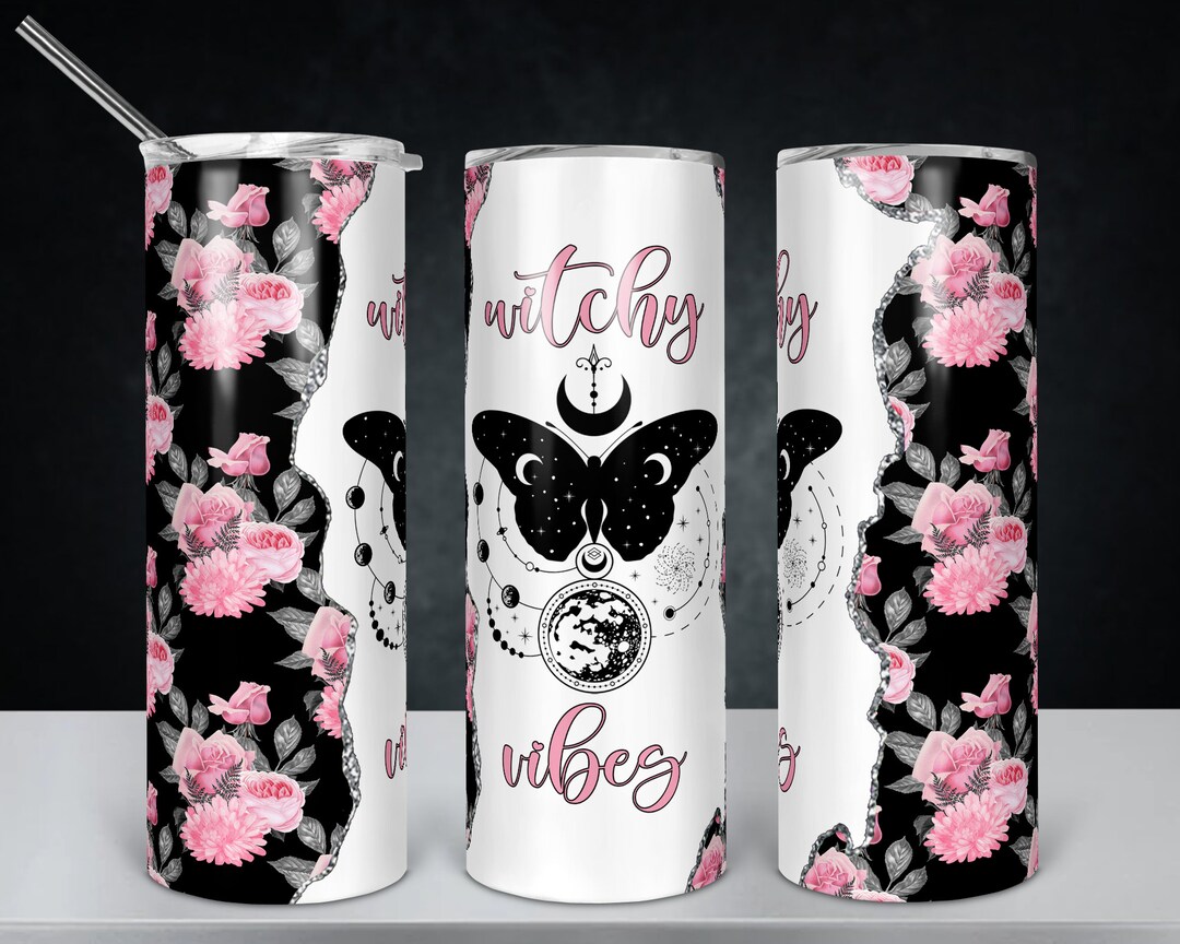 Witchy Vibes Flowers Tumbler Design Digital Download - Etsy