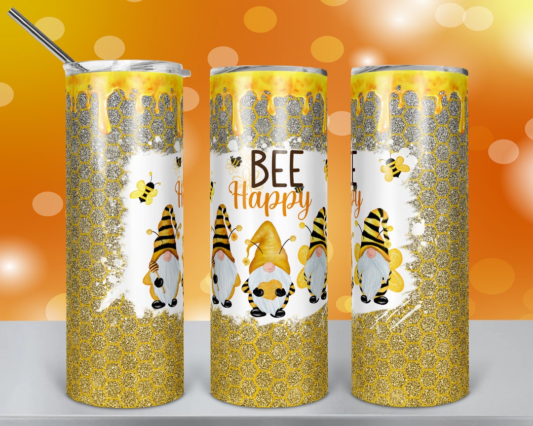 Bee Happy Gnomes Tumbler Design - Digital Download - Etsy