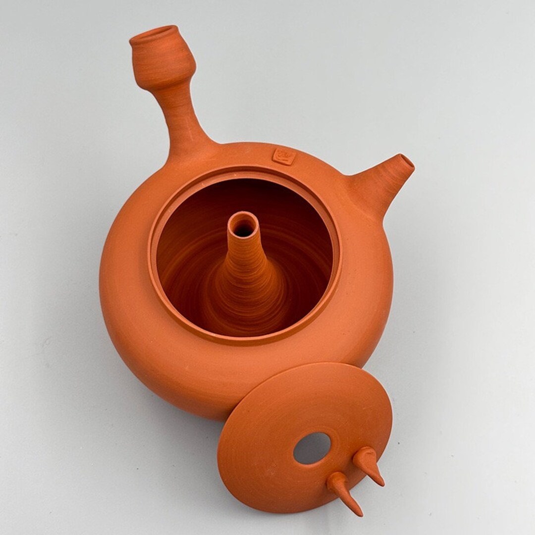 Handmade Chaozhou Red Clay ji Dan Huang鸡蛋黄sha Diao,side-handle Kettle ...
