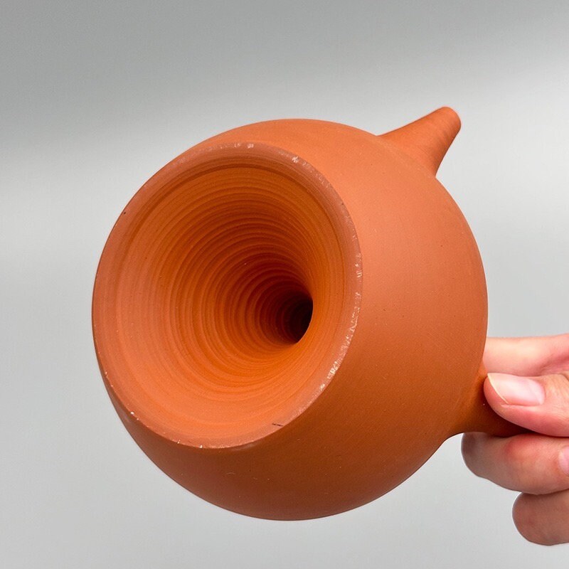Handmade Chaozhou Red Clay ji Dan Huang鸡蛋黄sha Diao,side-handle Kettle ...