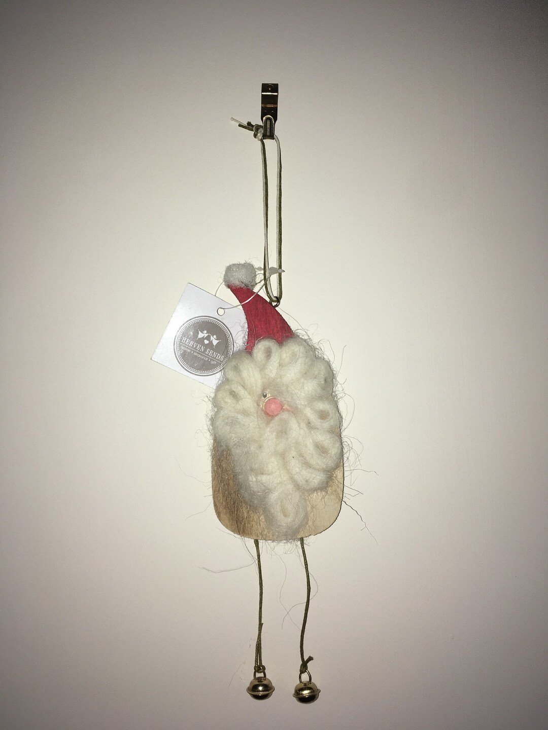 Wooden Hanging Father Christmas Santa Decoration. - Etsy Australia