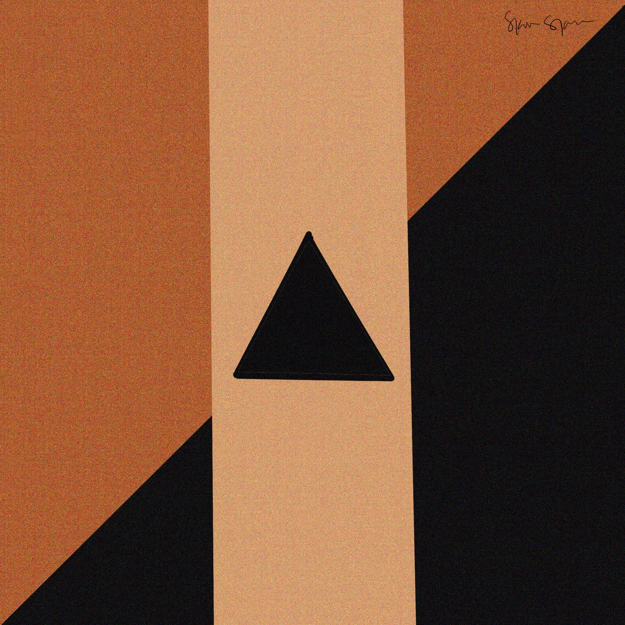 Triangles Art Print / Mid Century Modern / Brown Pink Black - Etsy UK
