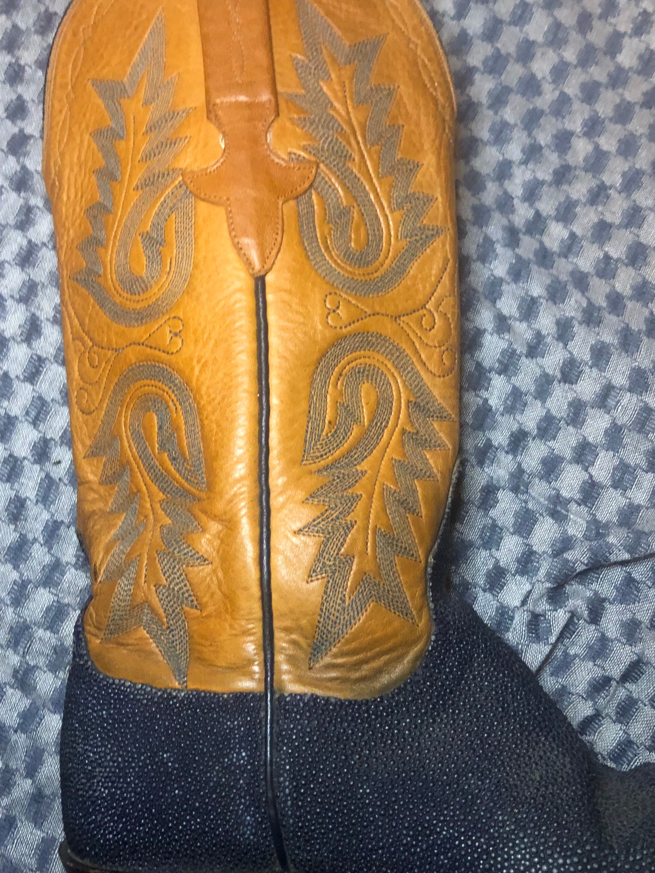 Luchesse Exotic Sting Ray Leather Boots - Etsy