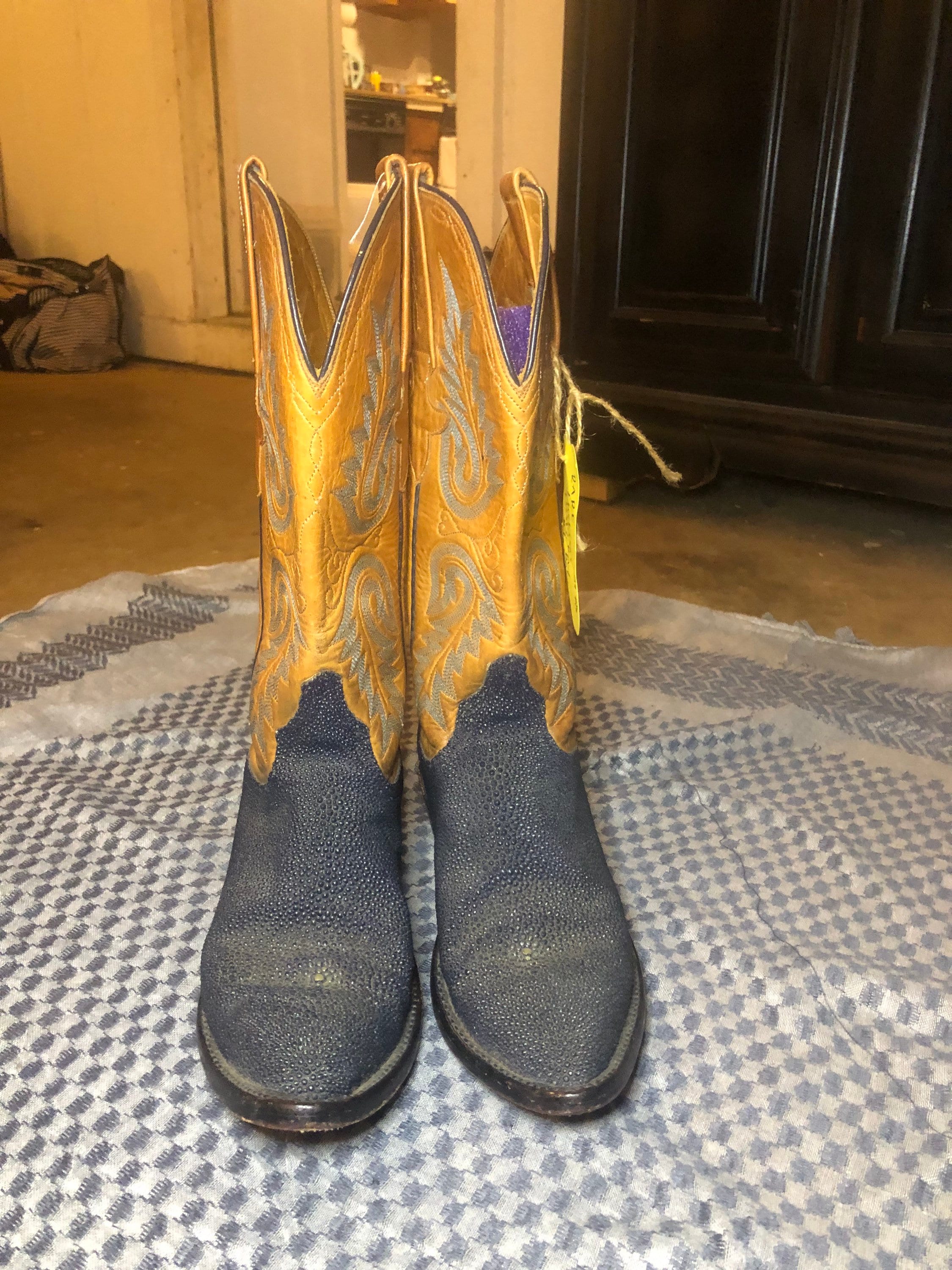 Luchesse Exotic Sting Ray Leather Boots - Etsy