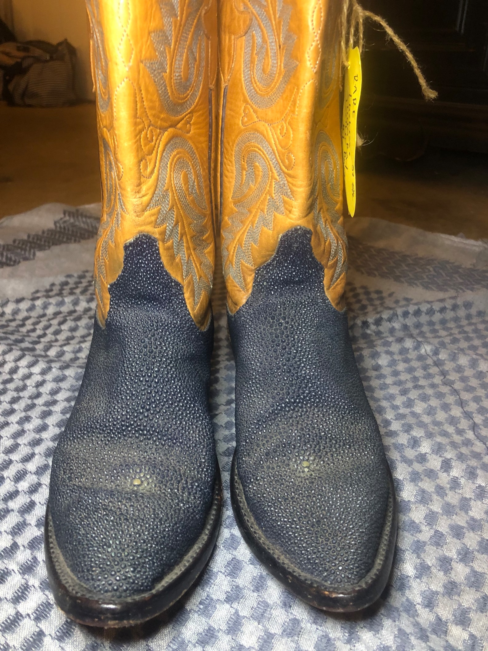 Luchesse Exotic Sting Ray Leather Boots - Etsy