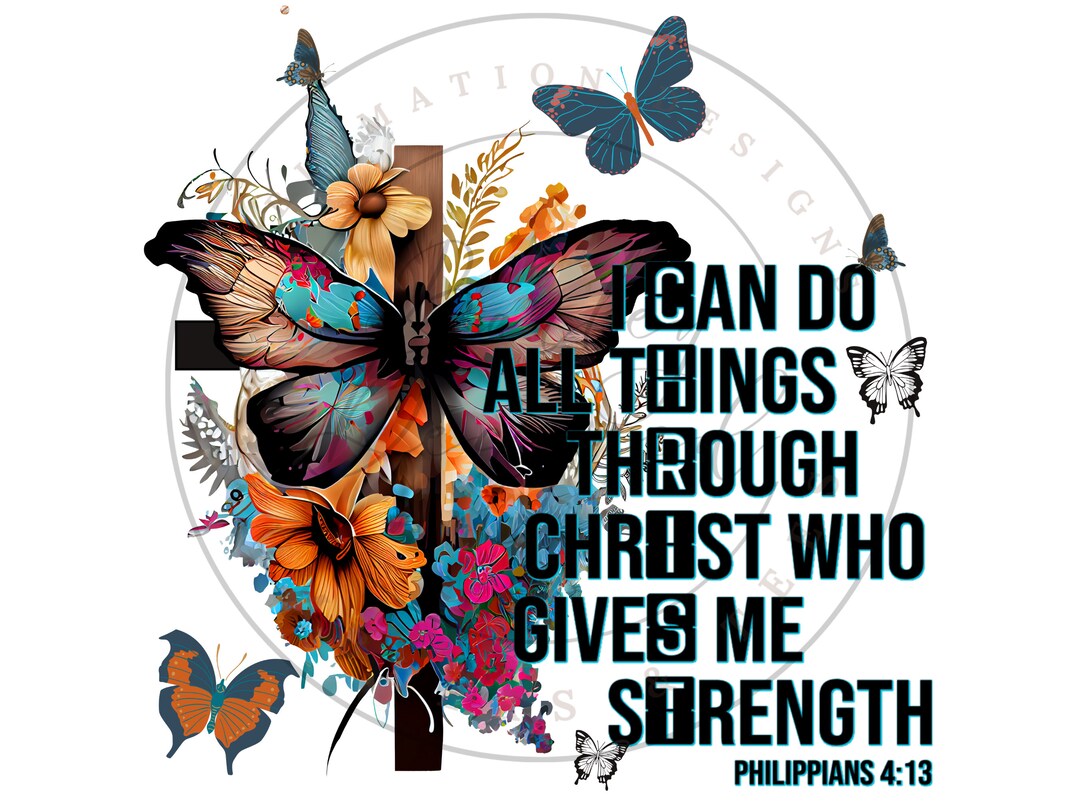 I Can Do All Things Through Christ PNG, Christian Digital Download ...