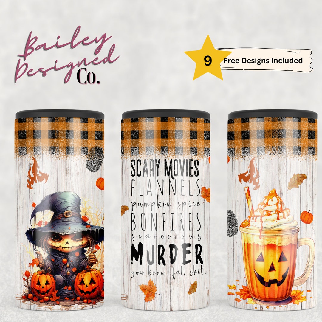 Spooky Season 4in1 Can Cooler Sublimation Wrap Funny - Etsy