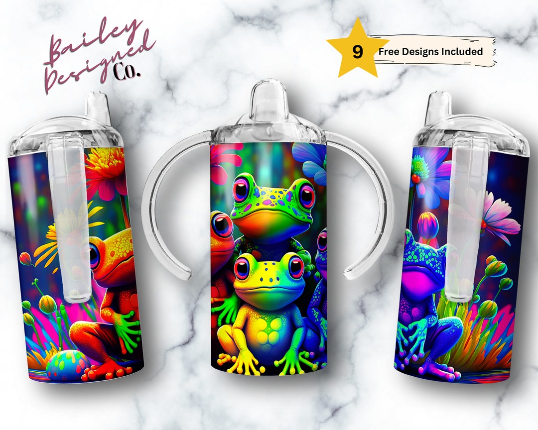 Kid's Frogs Tumbler Png Wrap Sublimation Digital Download Kids Water ...