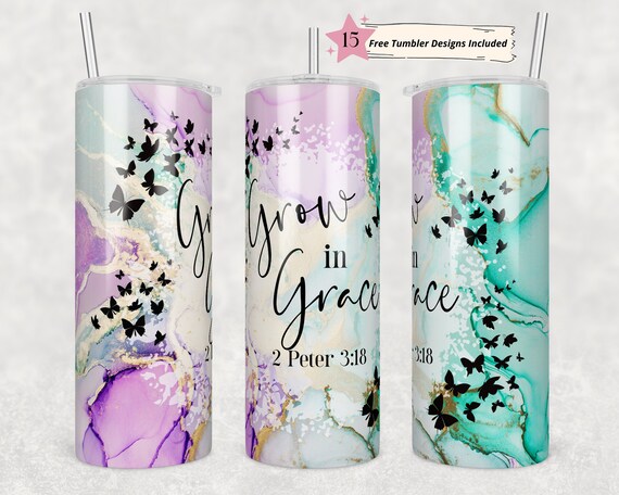 20oz Skinny Tumbler Christian Bible Verse Sublimation Design - Etsy