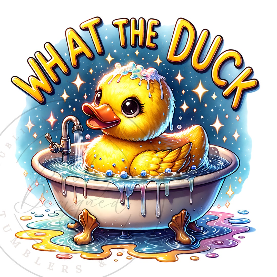 What the Duck PNG, Funny Rubber Duck Clipart, Sassy Cute Duck ...