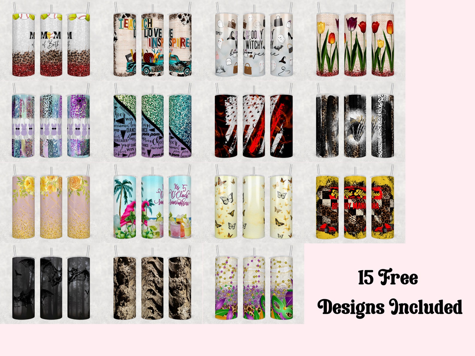 20 Oz Skinny Tumbler Sublimation Brain Cancer Awareness Grey - Etsy