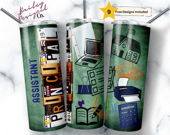 Assistant Principal 20 Oz Sublimation Tumbler Design PNG Digital ...