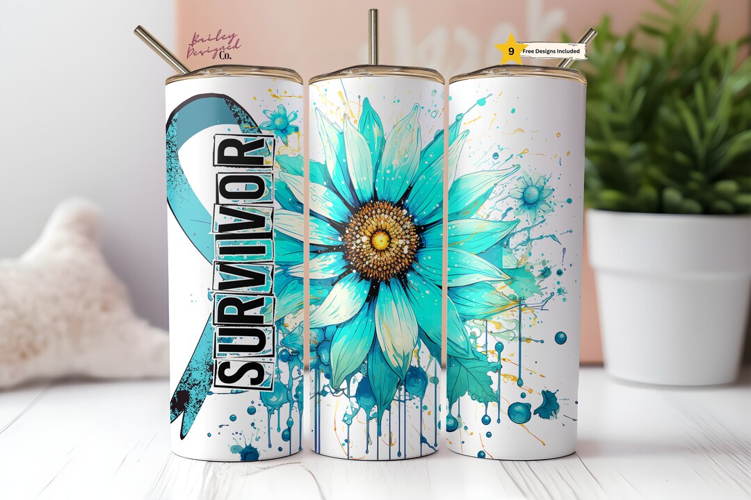 Cervical Cancer Support Squad 20 Oz Skinny Tumbler Sublimation Design ...