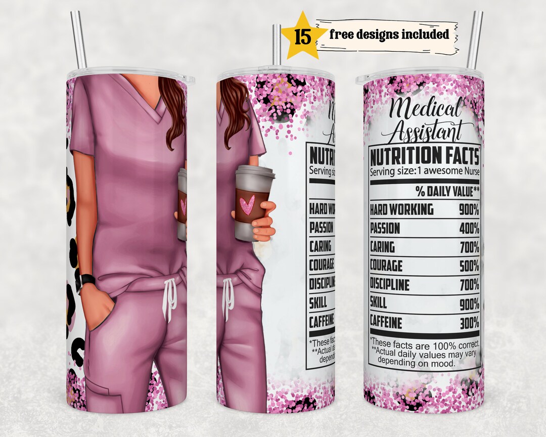 Medical Assistant 20 Oz Skinny Tumbler Sublimation Leopard Boho Wrap ...