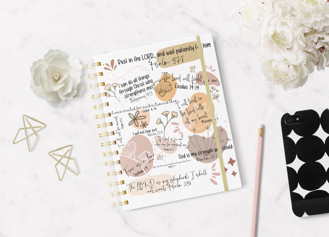 Christian Bible Verse Affirmations for Journal Covers - Etsy