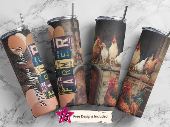 Support Your Local Chicken Farmer 20 Oz Skinny Tumbler Farm - Etsy