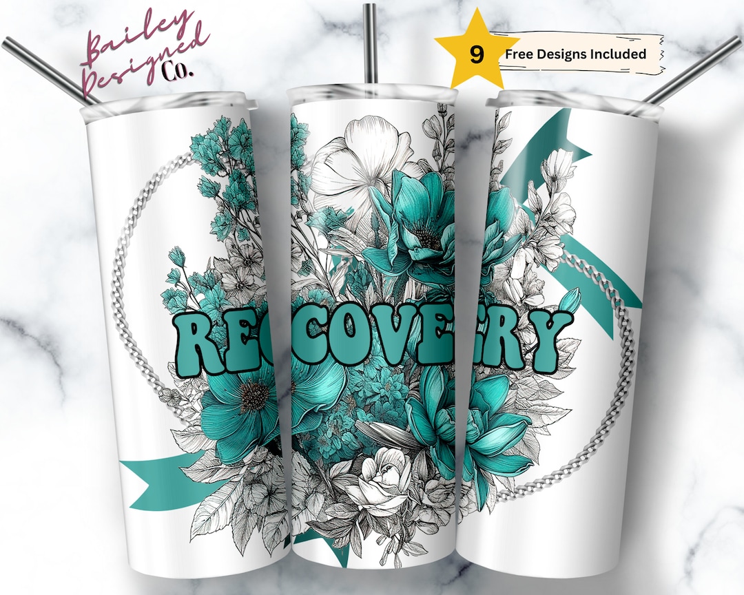 Addiction Recovery 20 Oz Skinny Tumbler Sublimation Design Digital ...