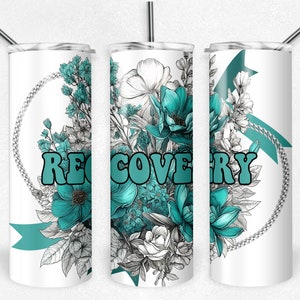 Addiction Recovery 20 Oz Skinny Tumbler Sublimation Design Digital ...
