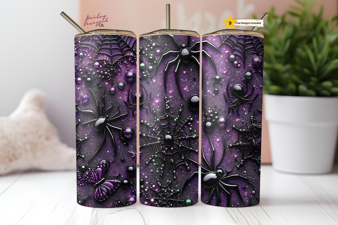 Spooky Season Halloween Tumbler Wrap 20 Oz Skinny Tumbler Sublimation ...