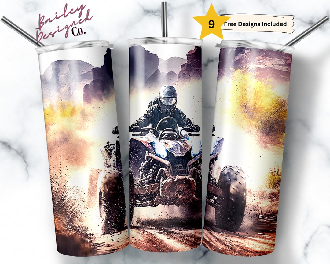 ATV 20 Oz Skinny Tumbler Sublimation Design Digital Download Png ...