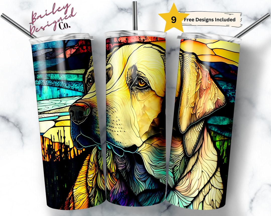Stained Glass Labrador Retriever 20 Oz Skinny Tumbler - Etsy