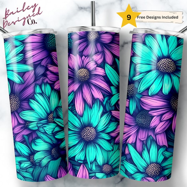 Teal Daisy Png - Etsy