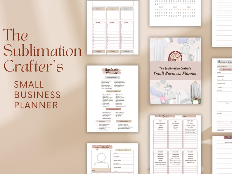 The Sublimation Crafter's Small Business Planner | Printable | Digital ...