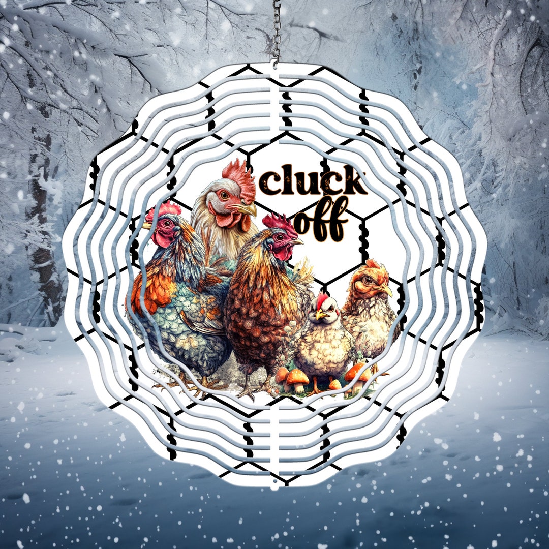 Country Funny Chicken Cluck off Wind Spinner Sublimation Design Digital ...