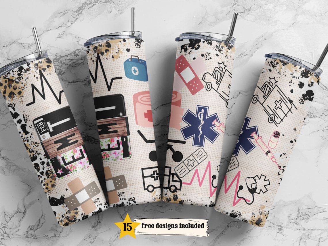 EMT 20 Oz Skinny Tumbler Sublimation Leopard Boho Wrap Design - Etsy