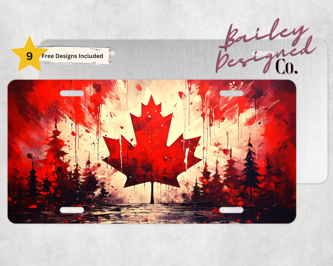 Canada Canadian License Plate Sublimation Design Digital Download PNG ...