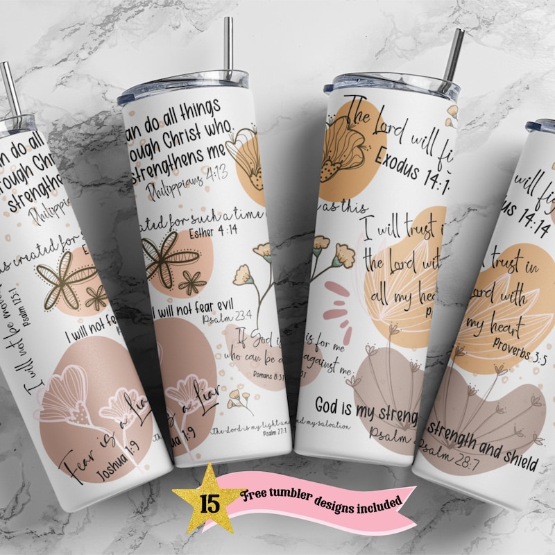 Bible Verse Tumbler - Etsy
