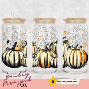 Fall Vibes 16oz Glass Can Wrap Digital Download Sublimation Design 16oz ...