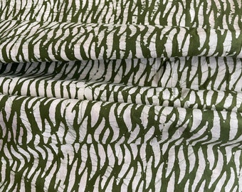 Green Adire Fabric | Etsy