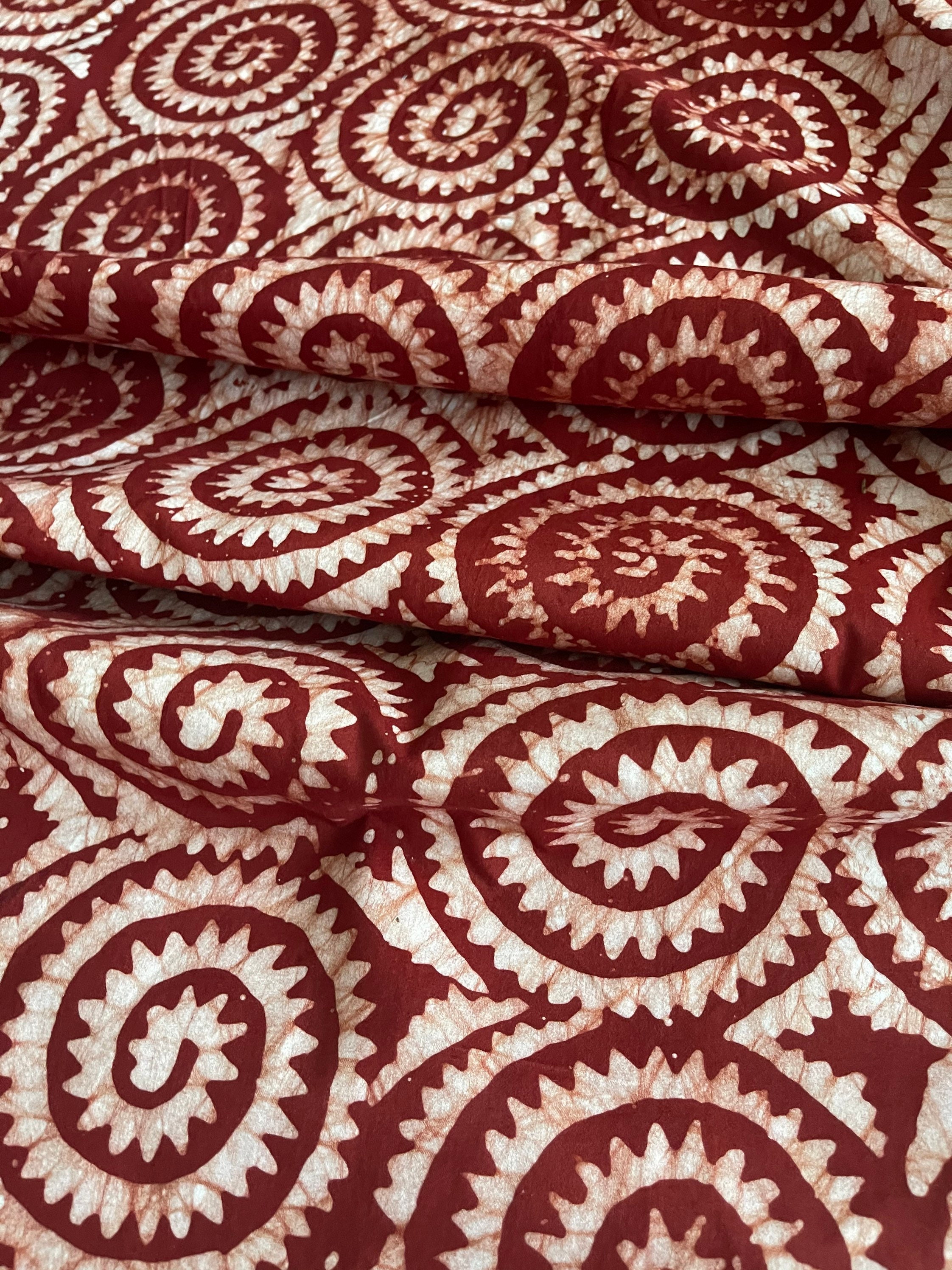 4 5 Yards Handmade Batik Fabric African Fabric Cotton Etsy