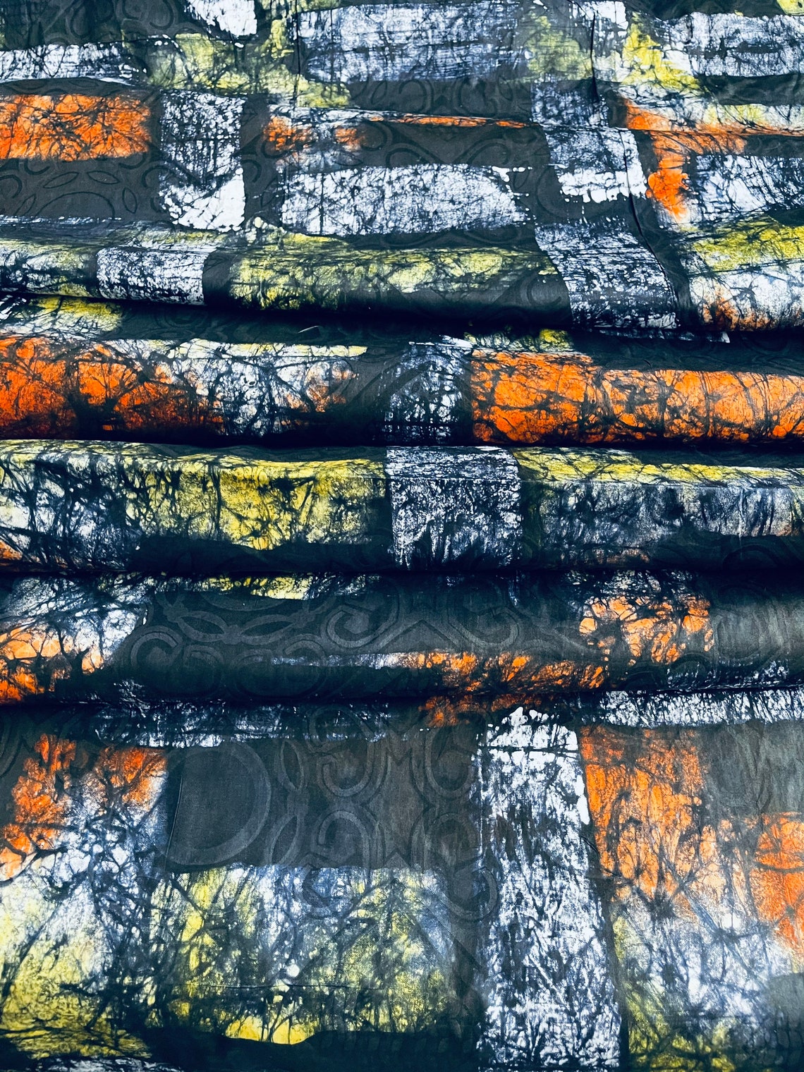 2.5 yards Adire Brocade Handmade Adire Fabric Nigeria Adire | Etsy