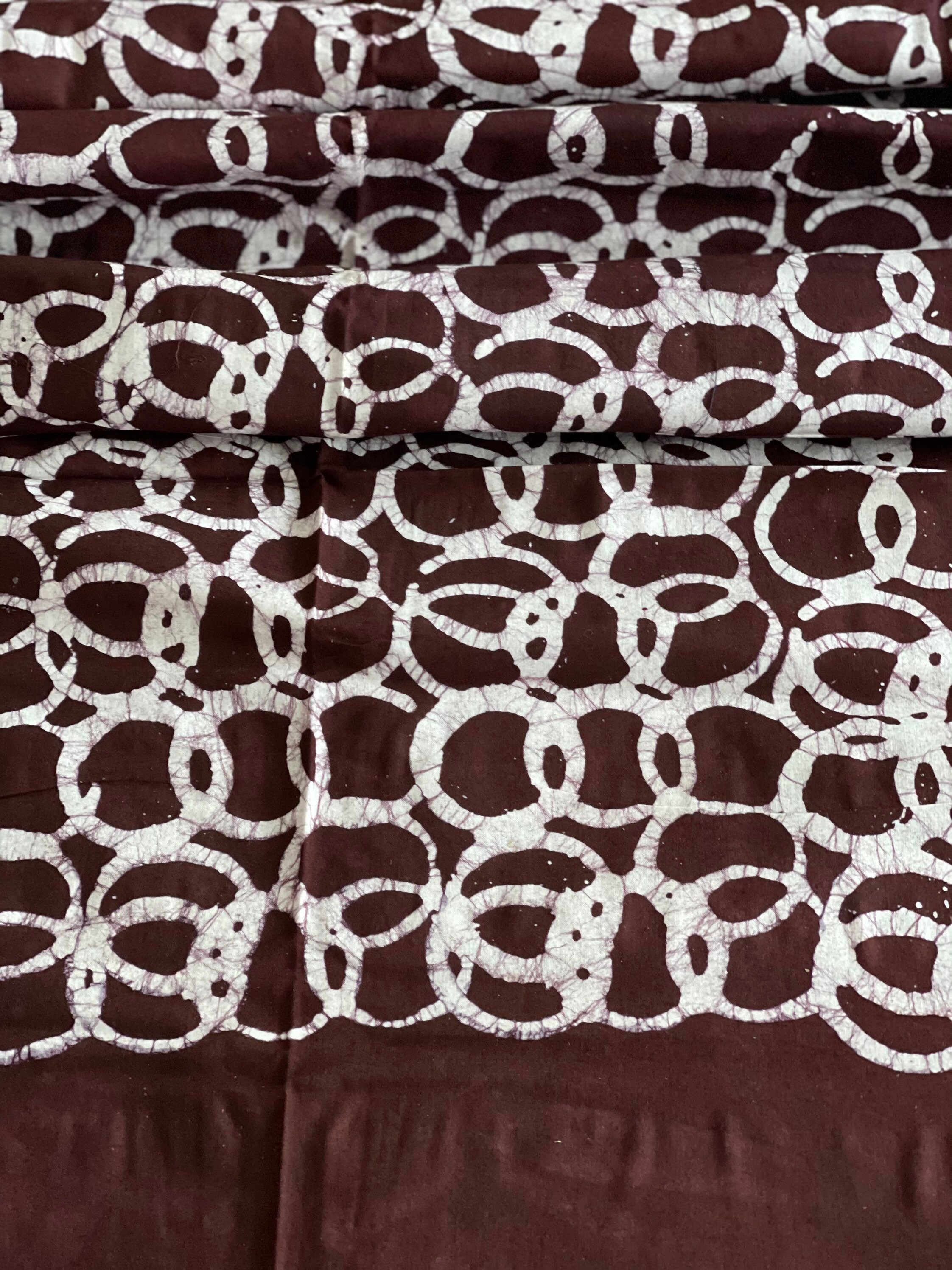 4.5 yards Handmade Batik Nigerian Adire Geometric design | Etsy