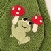 Frog Chunky Knit Cardigan - Cropped Cardi , Oversized Mushroom Cardigan ...