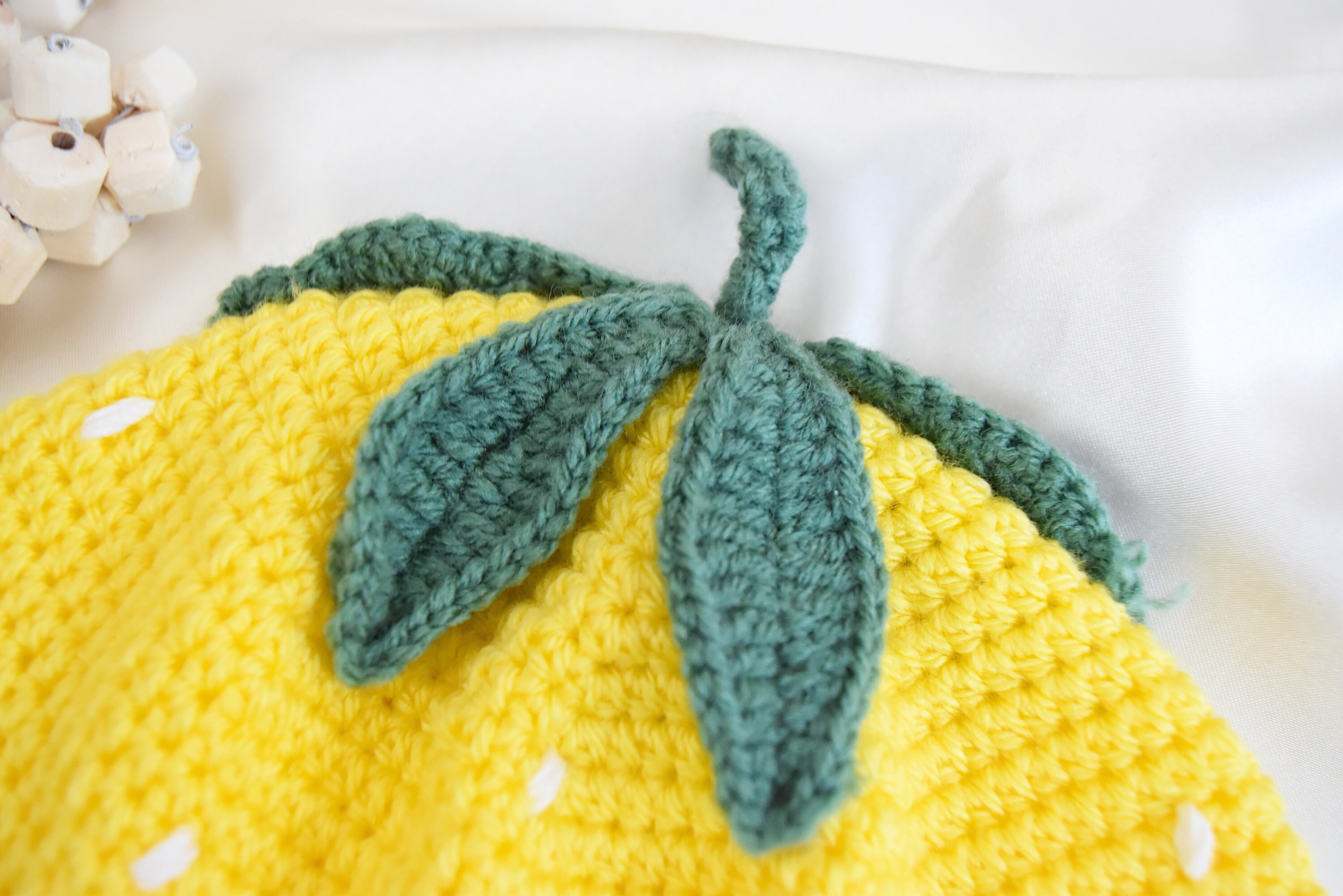 Crochet Lemon Bucket Hat, Woven Christmas Gift Cute Yellow Fruit ...