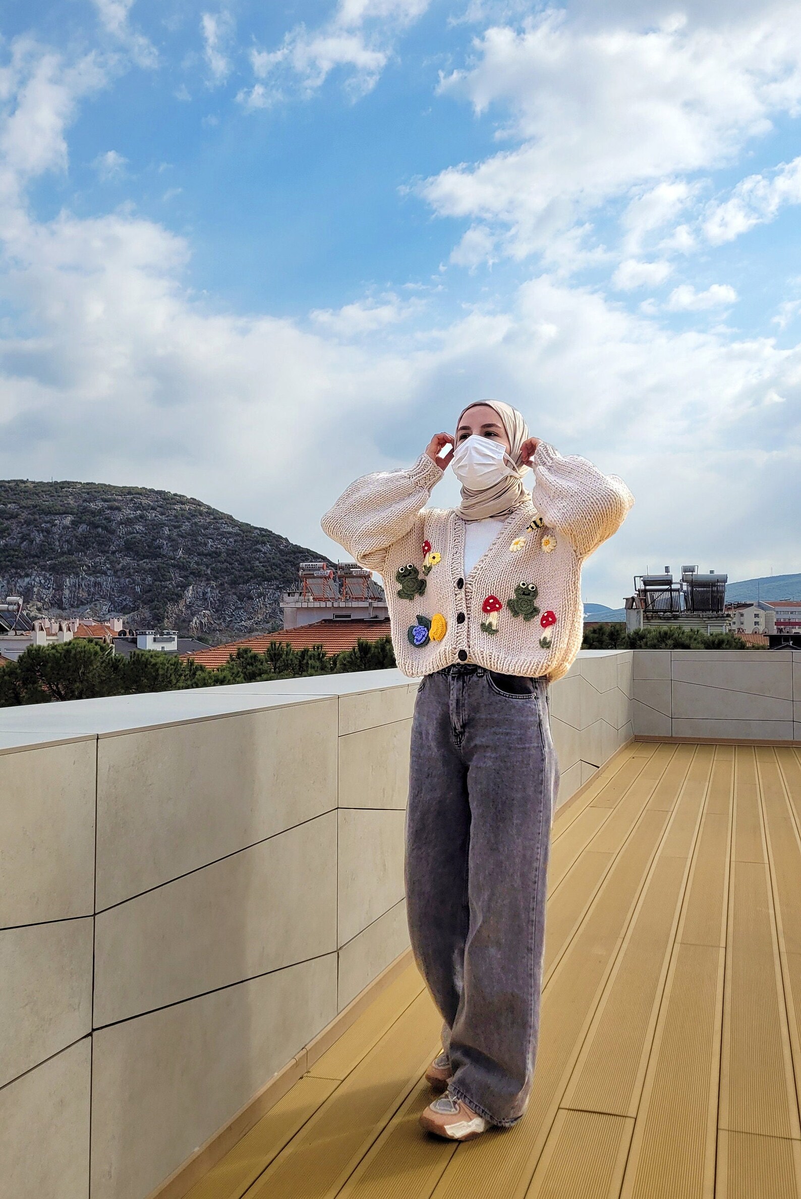 Chunky Knit Mushroom Cardigan - Frog Cardigan Cropped Froggy , Bee ...