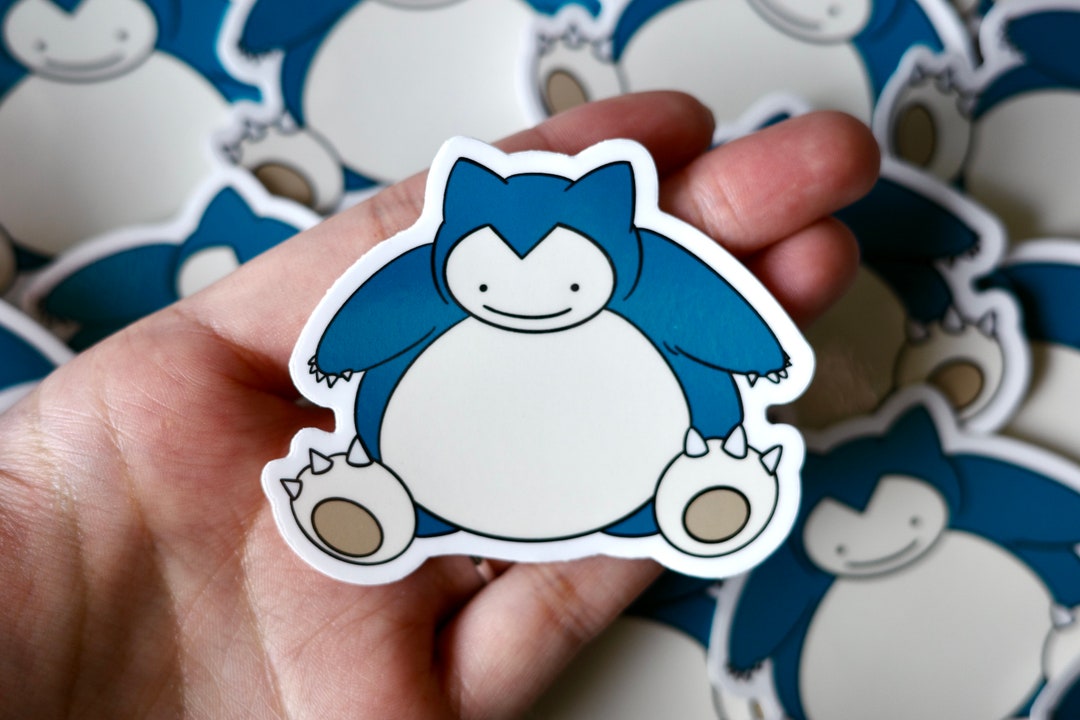 Snorlax Ditto Face Vinyl Sticker | Weatherproof Decal - Etsy