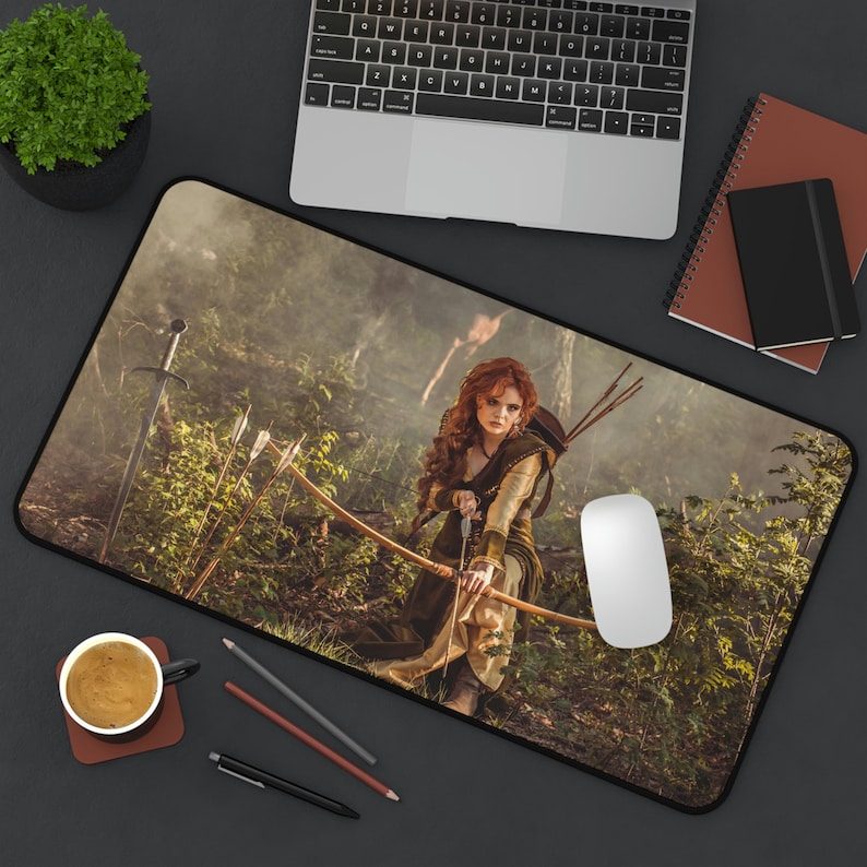 Elven Ranger Desk Mat, Dnd Mat, D&D Desk Pad, XL Mousepad, Office Desk ...