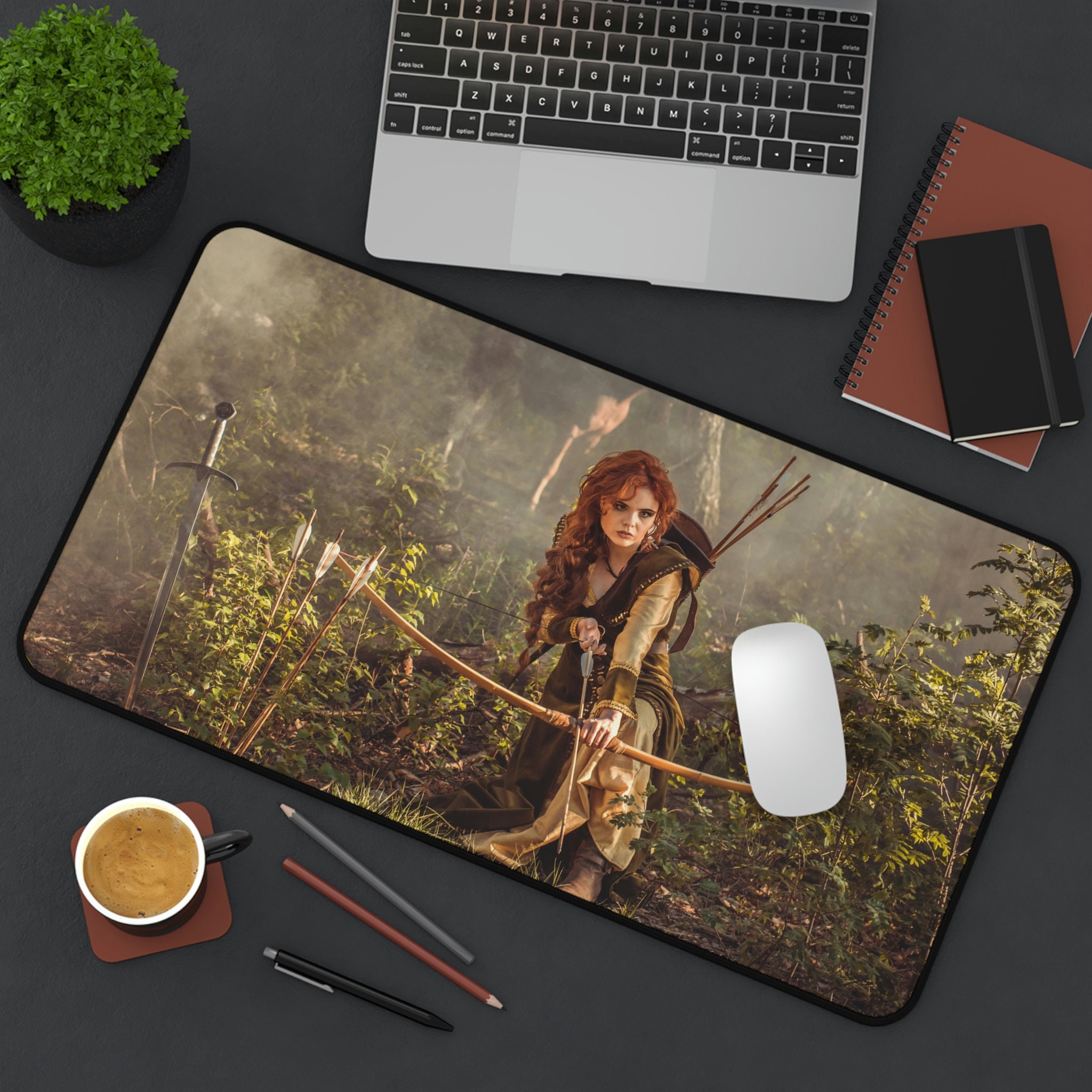 Elven Ranger Desk Mat Dnd Mat D&D Desk Pad XL Mousepad - Etsy