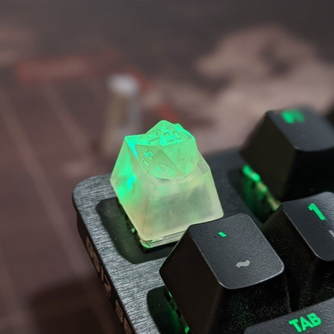 Translucent D20 Dice Keycap, Artisan Keycap, Custom Keycap, Keycap, for ...