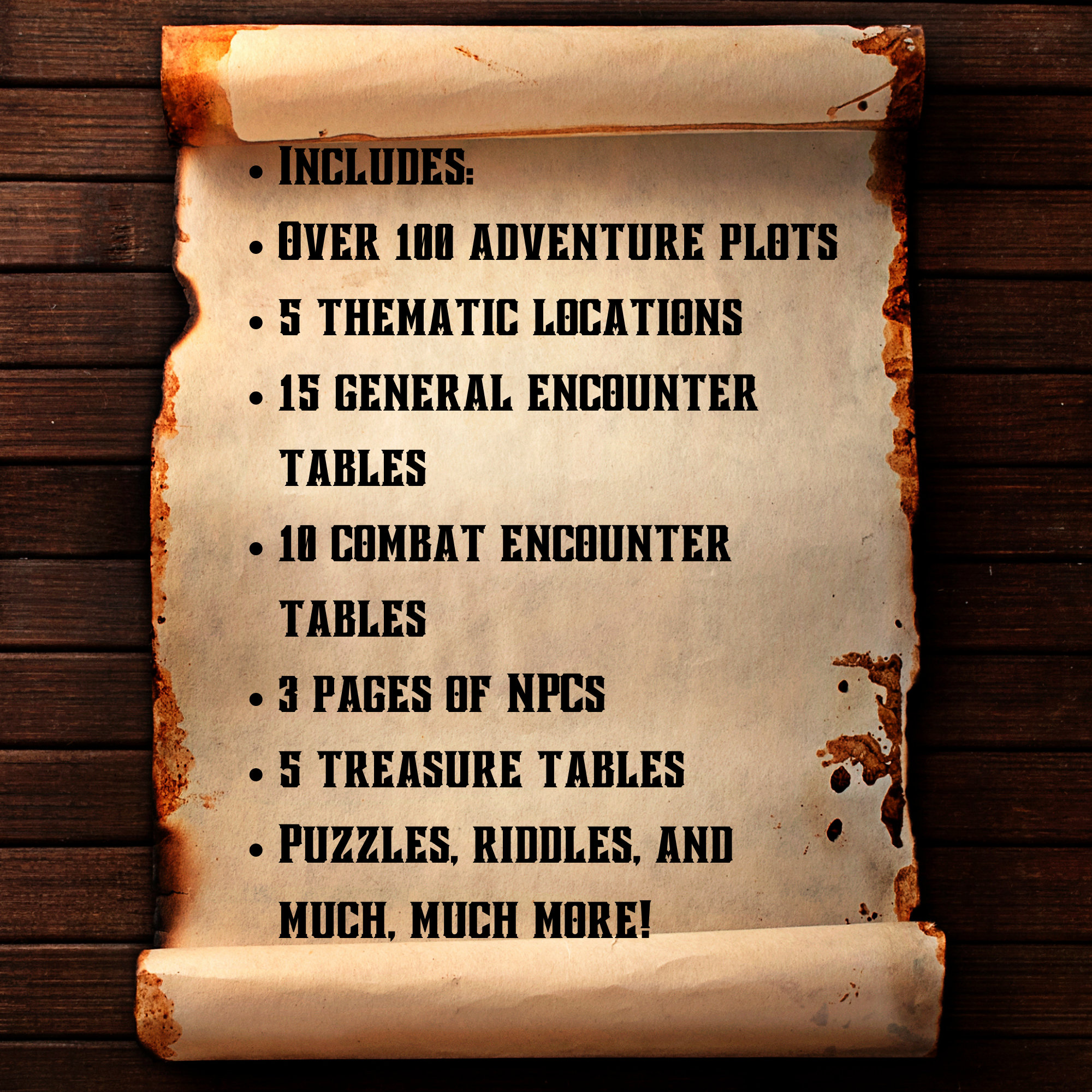 D&D Adventure Toolkit: Encounter Tables, Npcs, Puzzles (digital ...